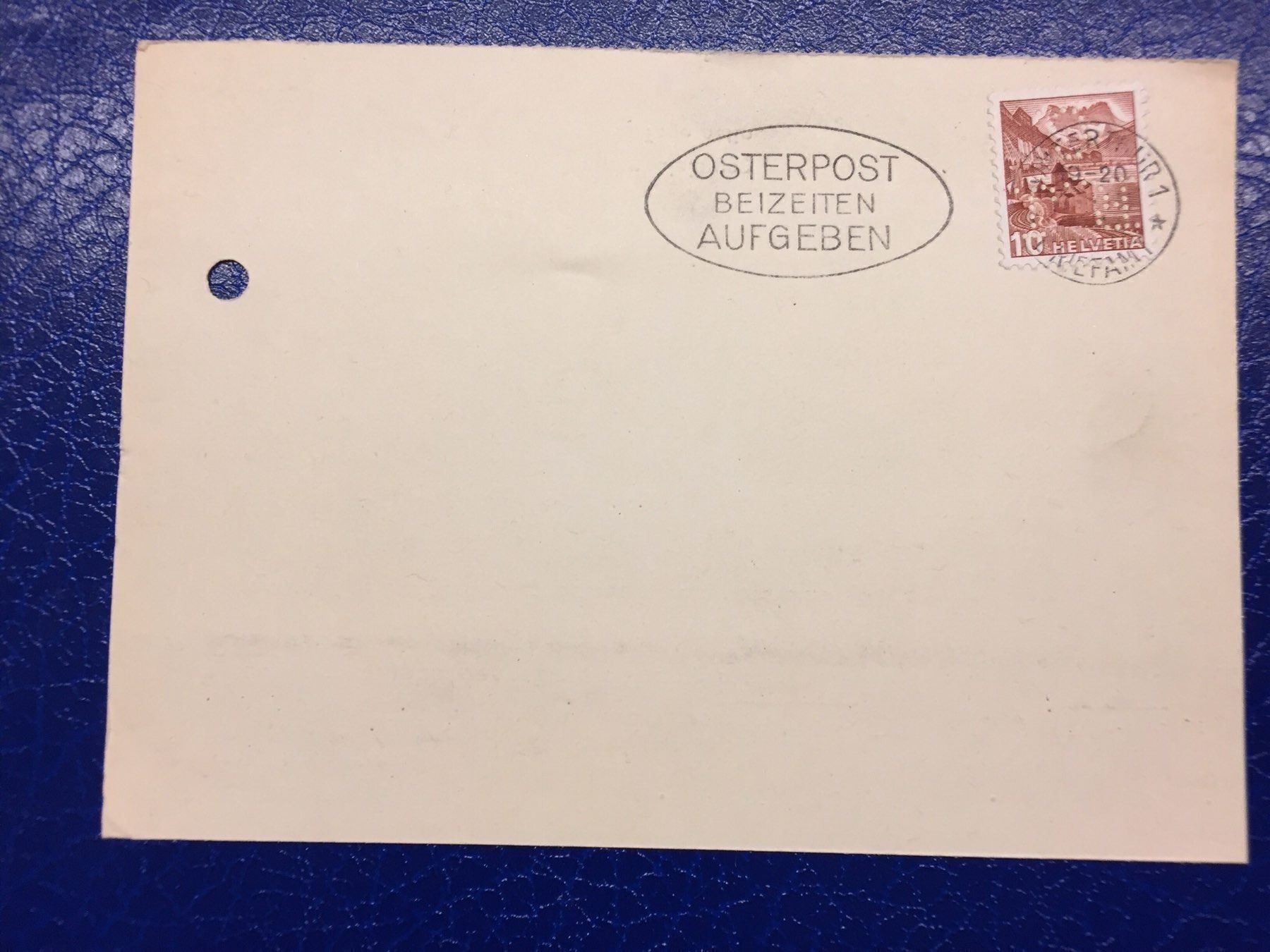 Perfin Karte R 15 Schneider & Co. 1944 Kat. 40.- (Gebraucht) in ...