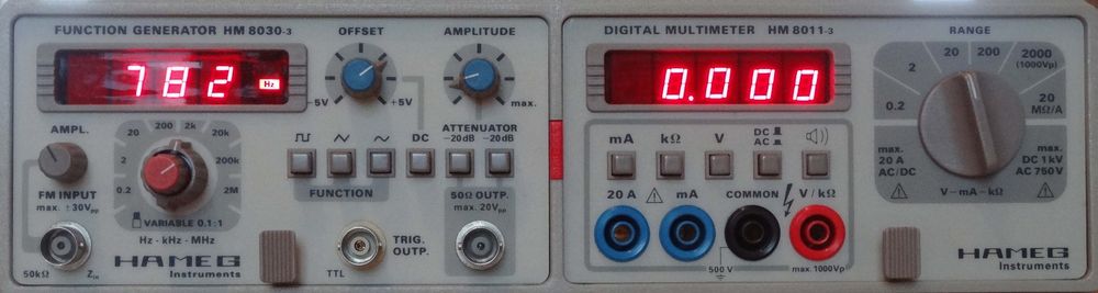 HAMEG Funktionsgenerator HM8030-3 und Multimeter HM8011-3 (Gebraucht ...