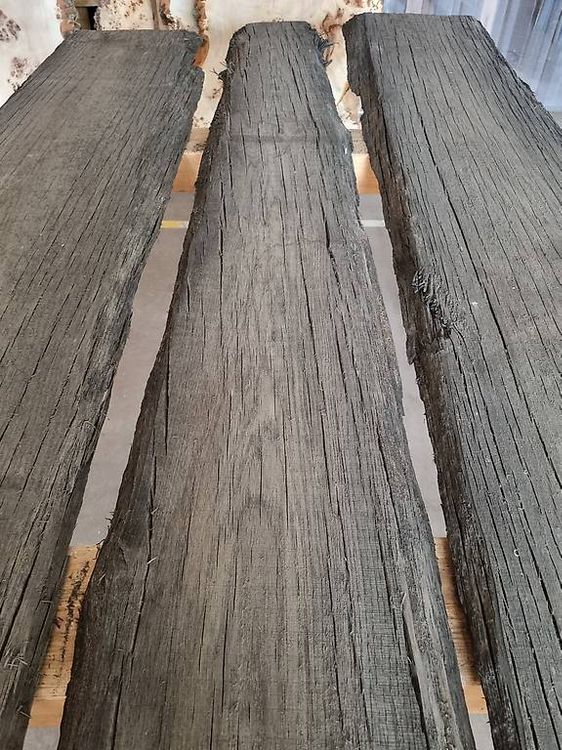 Mooreiche Bretter Unikat Edelholz Deko Tisch 3 Stk 32 mm Set (Gebraucht ...