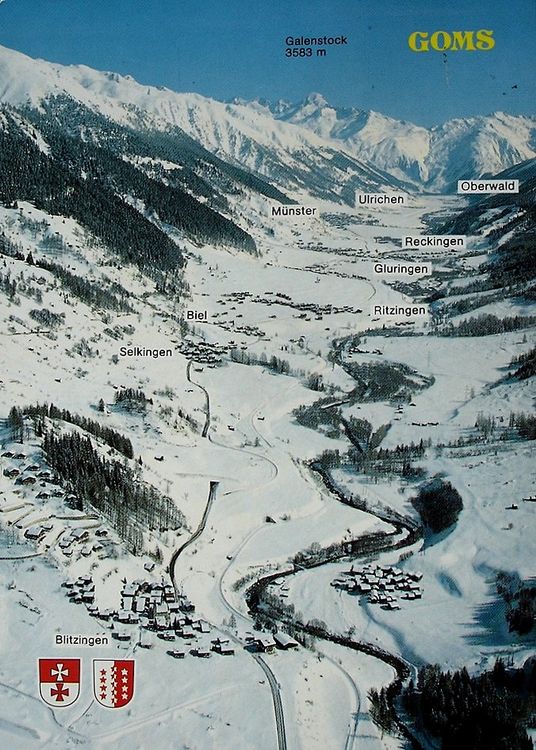 GOMS Flugaufnahme, Ulrichen Gluringen Selkingen Blitzingen (Gebraucht ...