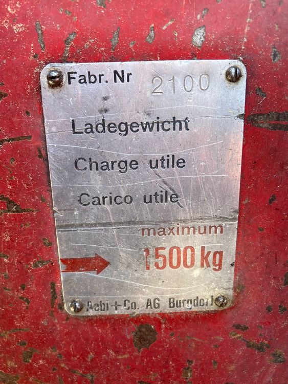 Aebi Transporter TP 1000 (Gebraucht) in Uebeschi für CHF 981 – nur Abholung auf Ricardo kaufen