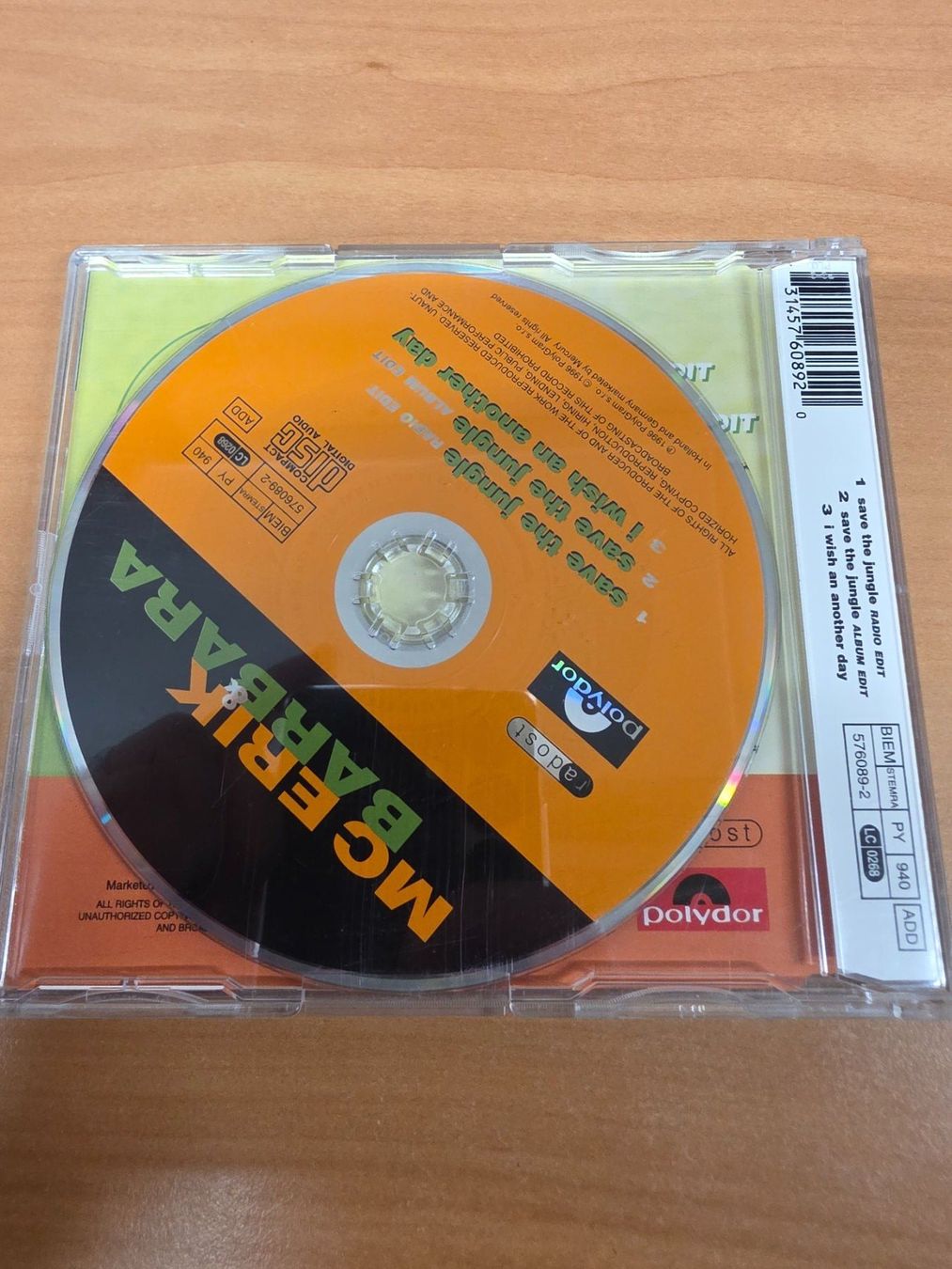 CD Single - MC Erik & Barbara – Save The Jungle (Gebraucht) in Biberist ...