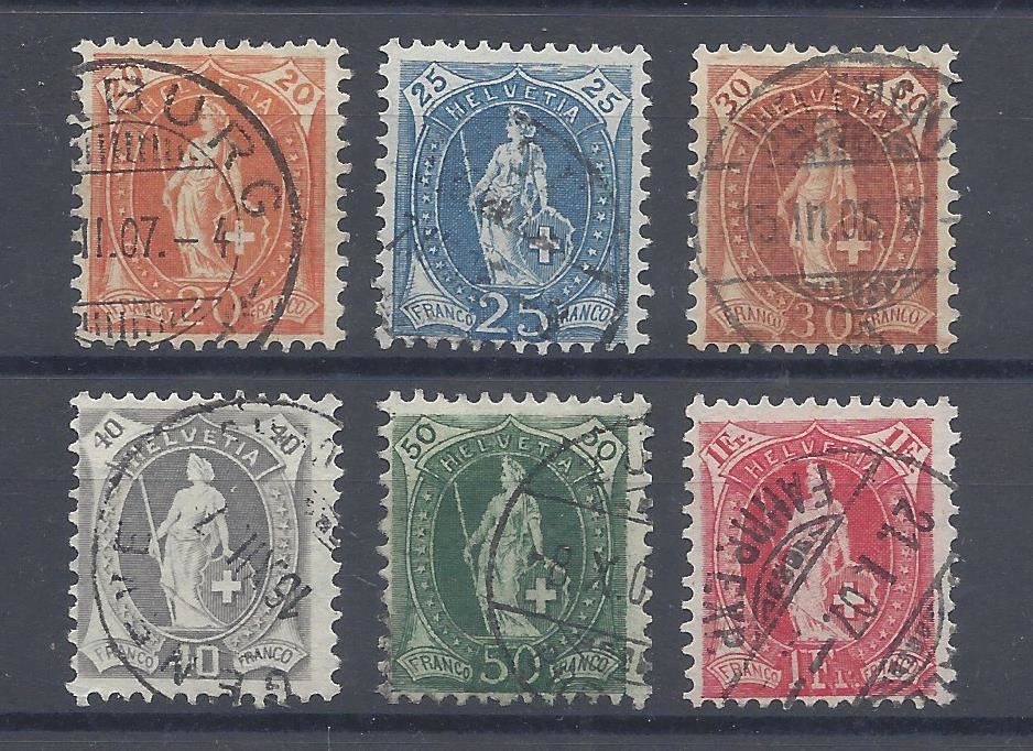 1905-08 : Nr. 86A - 91A : KP 360.- (Gebraucht) in Gümligen für CHF 30 ...