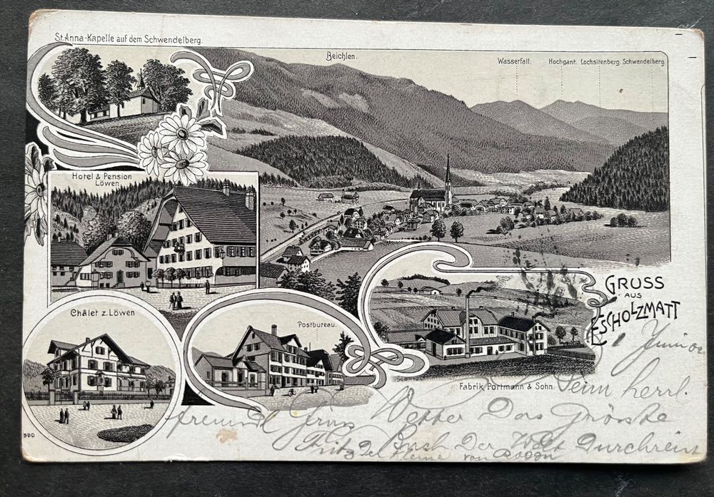Gruss aus Escholzmatt/Fabrik Portmann & Sohn/ evt Litho/1902 | Kaufen auf Ricardo