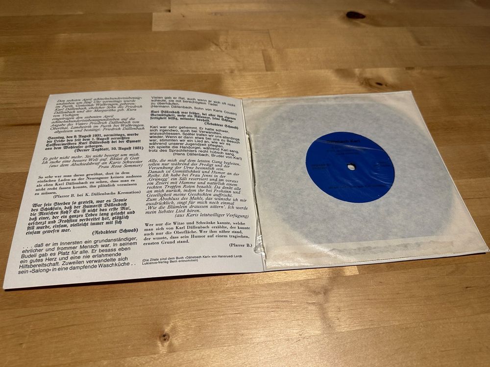 DÄLLEBACH KARI rare Single Berner Originale Kult SWISS Top (Gebraucht ...