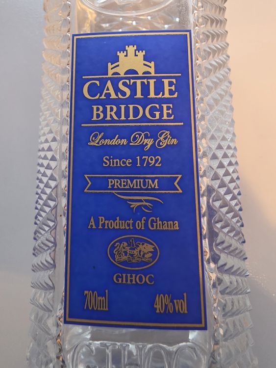 Castle Bridge London Dry Gin - Premium - Neue Flasche! (Neu und ...