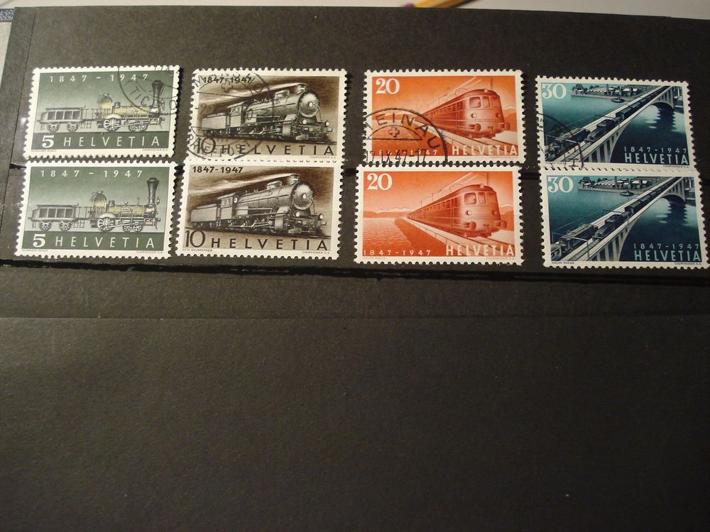 Satz 1947, 100 Jahre Eisenbahn, o und ** (Gebraucht) in Niederwil AG für CHF 1 – mit Lieferung ...