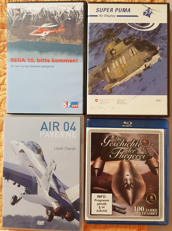 4 Coole DvDs übers Fliegen, Flugzeuge, Helicopter & die REGA (Gebraucht ...