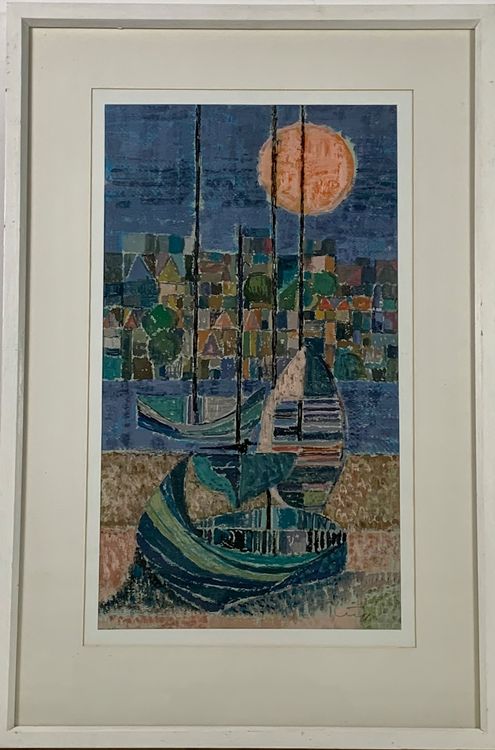 Impressionistische Gouache Gemälde unleserlich signiert | Kaufen auf Ricardo