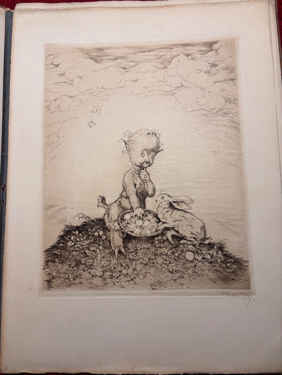 Gustav Traub "Engerl & Bengerl" Mappe mit 6 Radierungen (Gebraucht) in ...