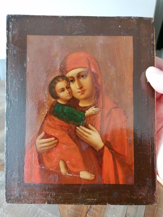 Schöne antike Ikone Maria mit Jesus (Gebraucht) in Luzern für CHF 80 – mit Lieferung auf Ricardo ...