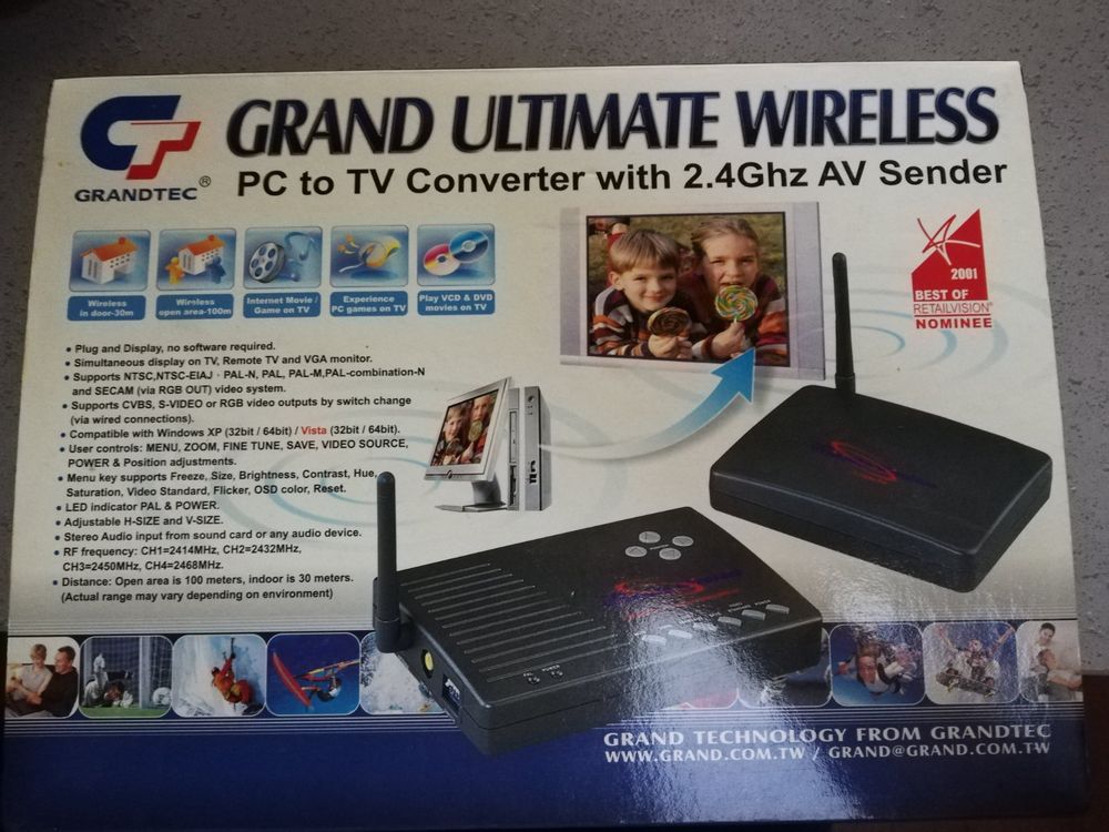 PC zu TV Konverter GRANDTEC, Wireless, 2.4GHz (Neu und originalverpackt) in Merlischachen für ...