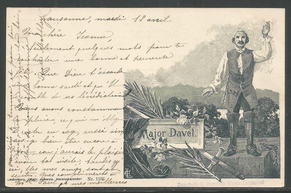 Carte P de 1899 ( Major Davel ) (Gebraucht) in La Russille für CHF 1.4 ...