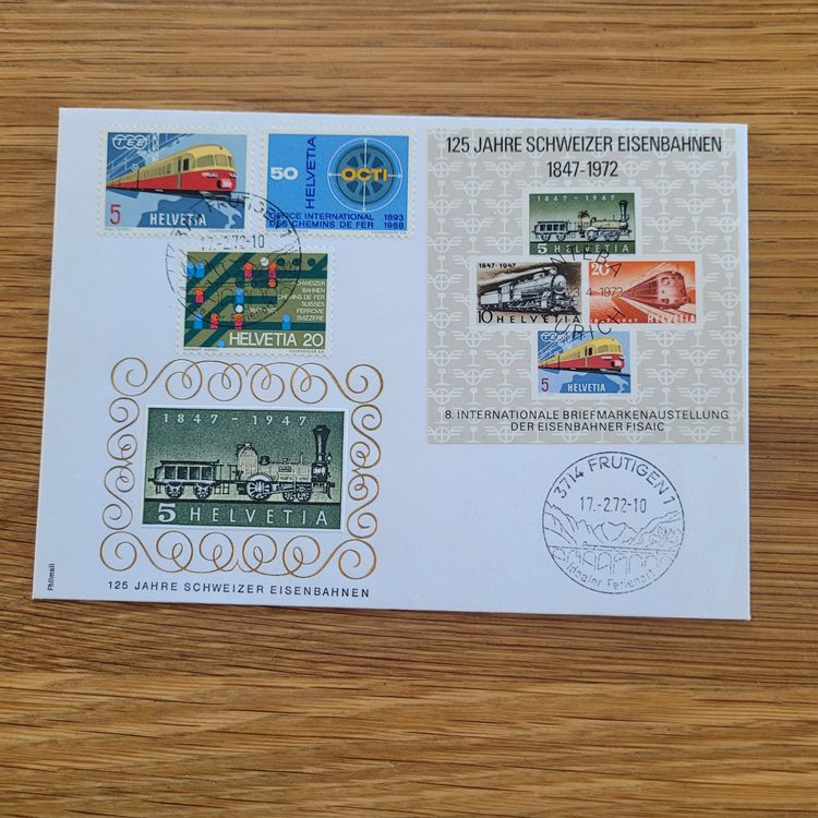 Brief Mit Vignette 150 Jahre Schweizer Eisenbahnen Frutigen | Kaufen auf Ricardo