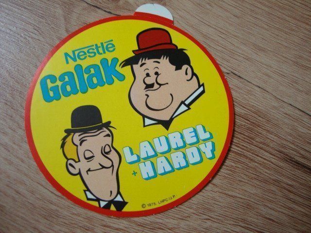 Rarer NESTLE Werbe Sticker DICK UND DOOF aus dem Jahre 1975 (Neu ...