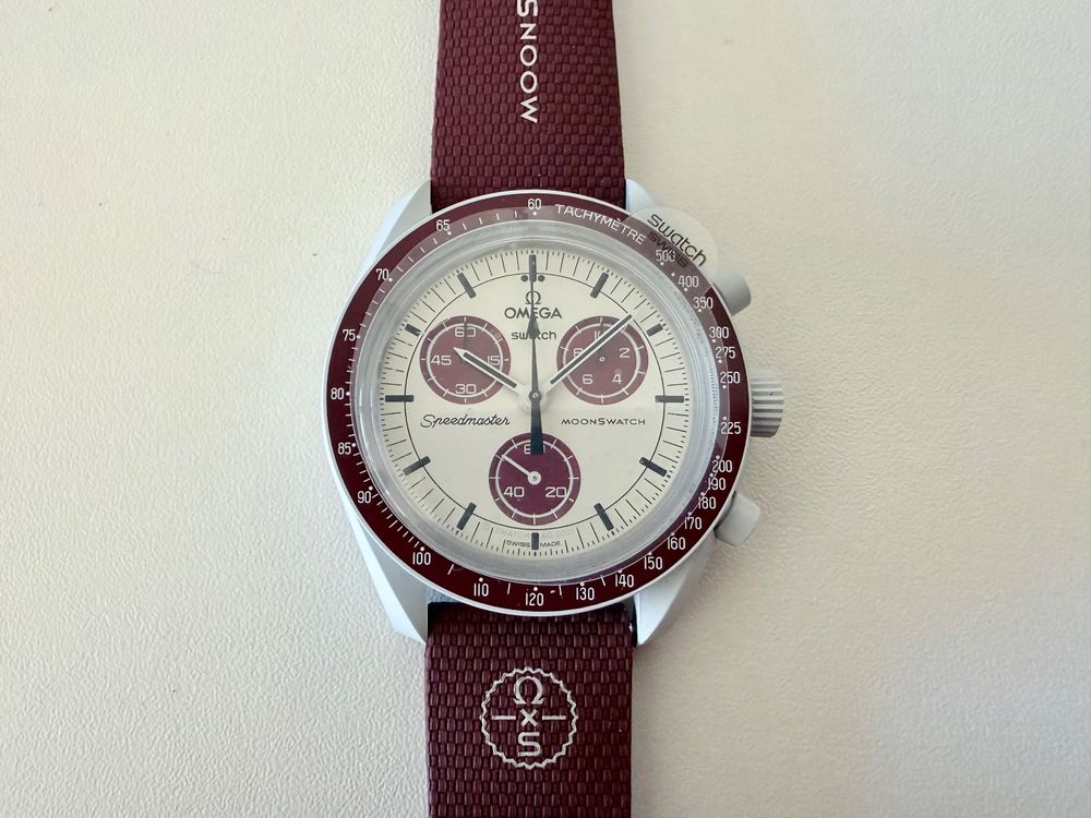 SWATCH x OMEGA Mission to Pluto +modern strap&Apollo 11 coin (Neu ...