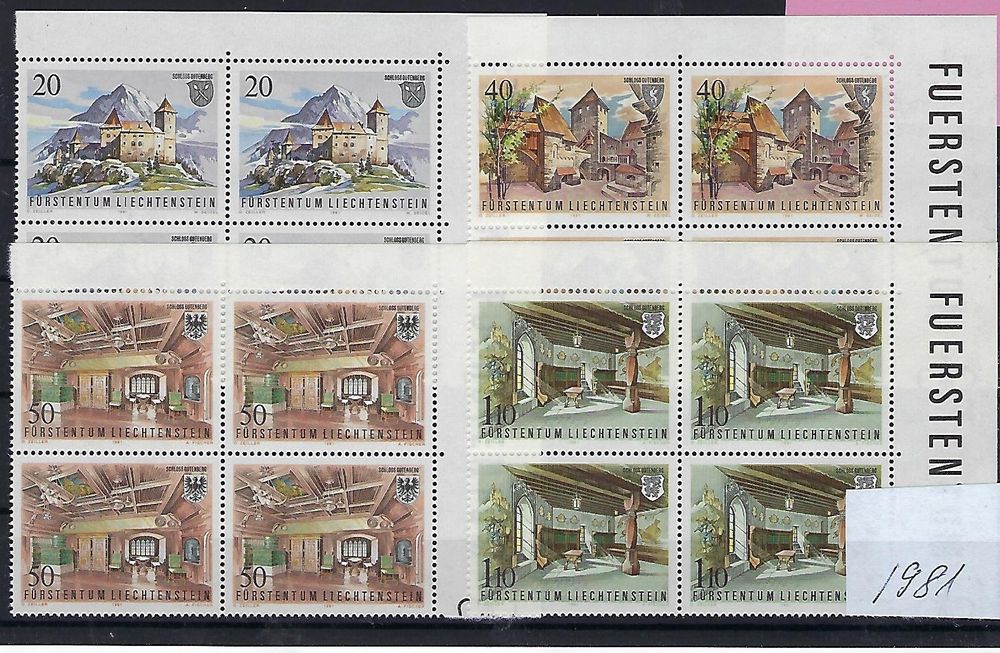 Liechtenstein 1981 Viererblock Lot 11693 (Gebraucht) in Lunden für CHF 2 – mit Lieferung auf ...