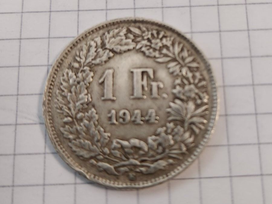 SCHWEIZ 1 FRANKEN SILBER 1944 (Gebraucht) in Zeiningen für CHF 2.5 – mit Lieferung auf Ricardo ...