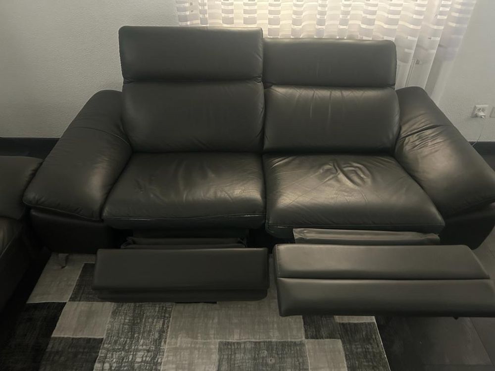 2 x Sofa ECHT Leder mit motor | Kaufen auf Ricardo