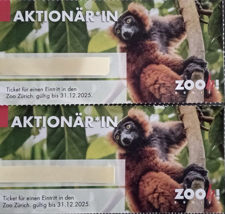 Zwei Eintritte in den Zoo Zürich | Kaufen auf Ricardo