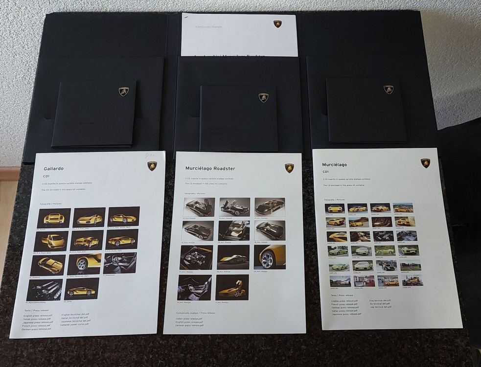 Lamborghini Pressemappe Murciélago & Gallardo mit CDs (Gebraucht) in ...