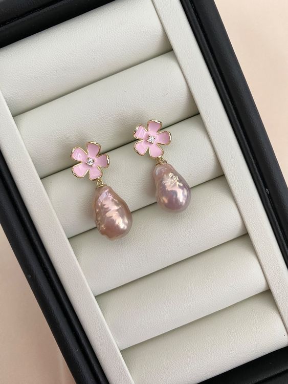 Barock Perlen Ohrringe/ Süsswasserperlen echte | Kaufen auf Ricardo