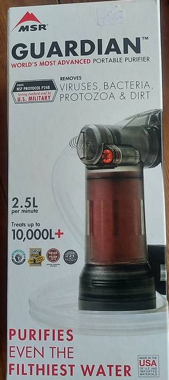 MSR GUARDIAN Purifier Wasserfilter outdoor Reisen Expedition (Neu und ...