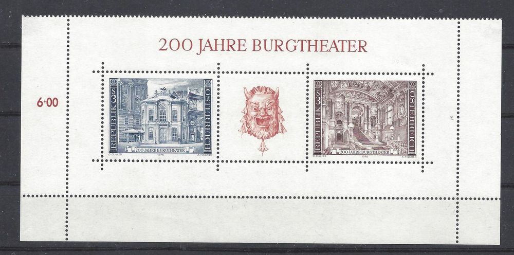 ÖSTERREICH Block 200 Jahre Burgtheater ** 1976 | Kaufen auf Ricardo