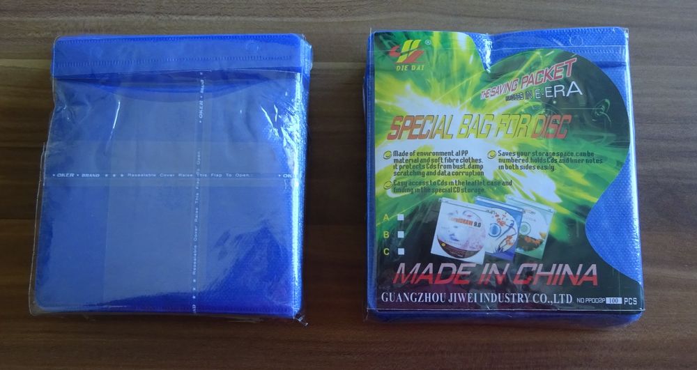 100 Stück CD DVD Disc Folie Schutzhülle Cover Case Etui (Neu und ...