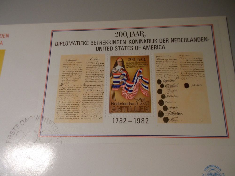 Niederlandse Antillen, 1982, 200 Jahre USA, Block + Einzel (Gebraucht) in Niederwil AG für CHF 1 ...
