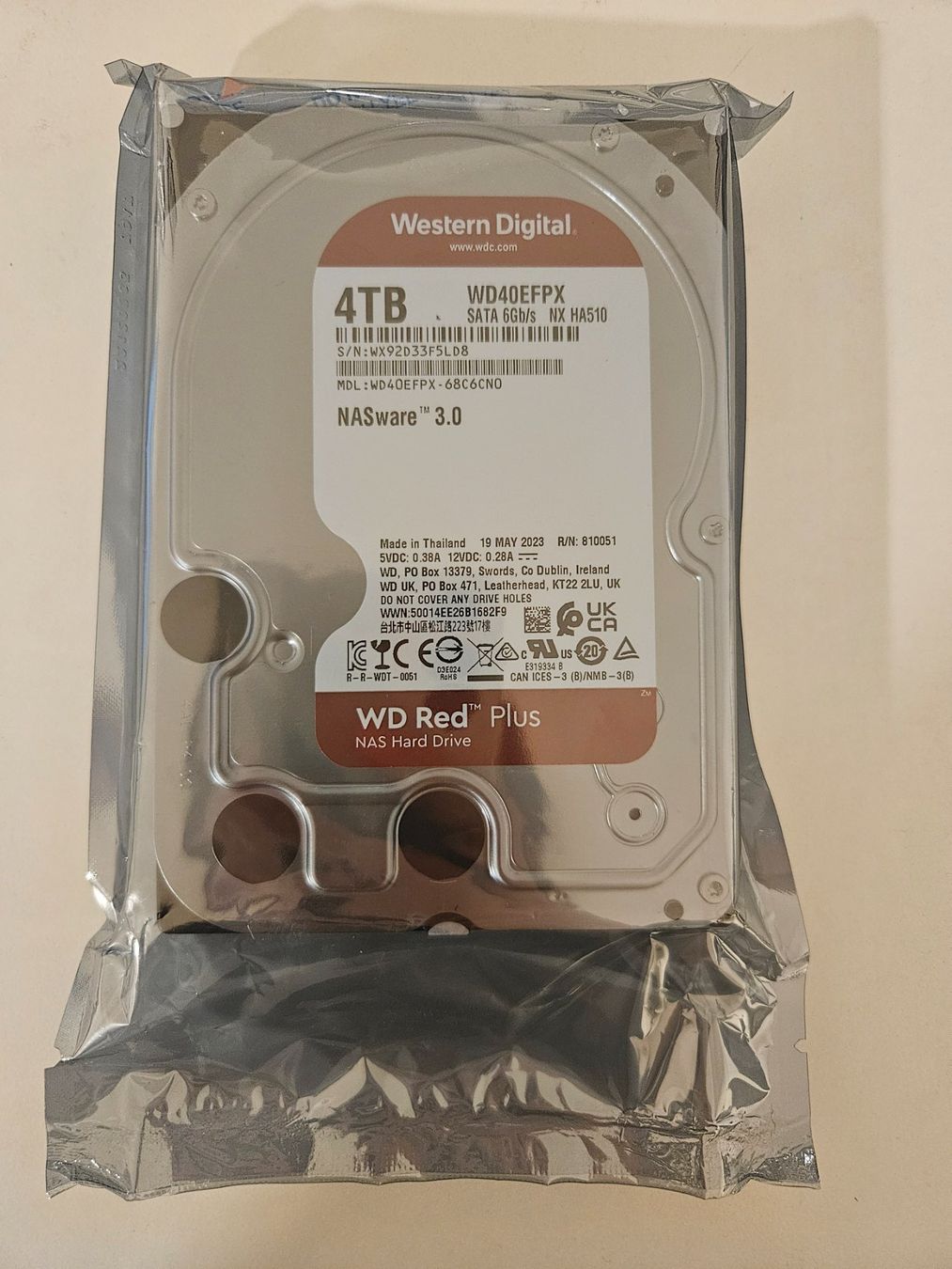 Western Digital Red Plus 4TB NAS Hard Drive (Neu und originalverpackt ...