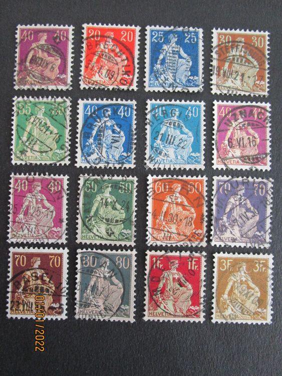 1908 - 1925 Helvetia mit Schwert KOMPLETT | Kaufen auf Ricardo