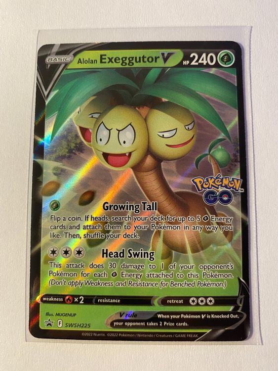 Pokemon Alolan Exeggutor V SWSH 225 EN (Neu (gemäss Beschreibung)) in ...