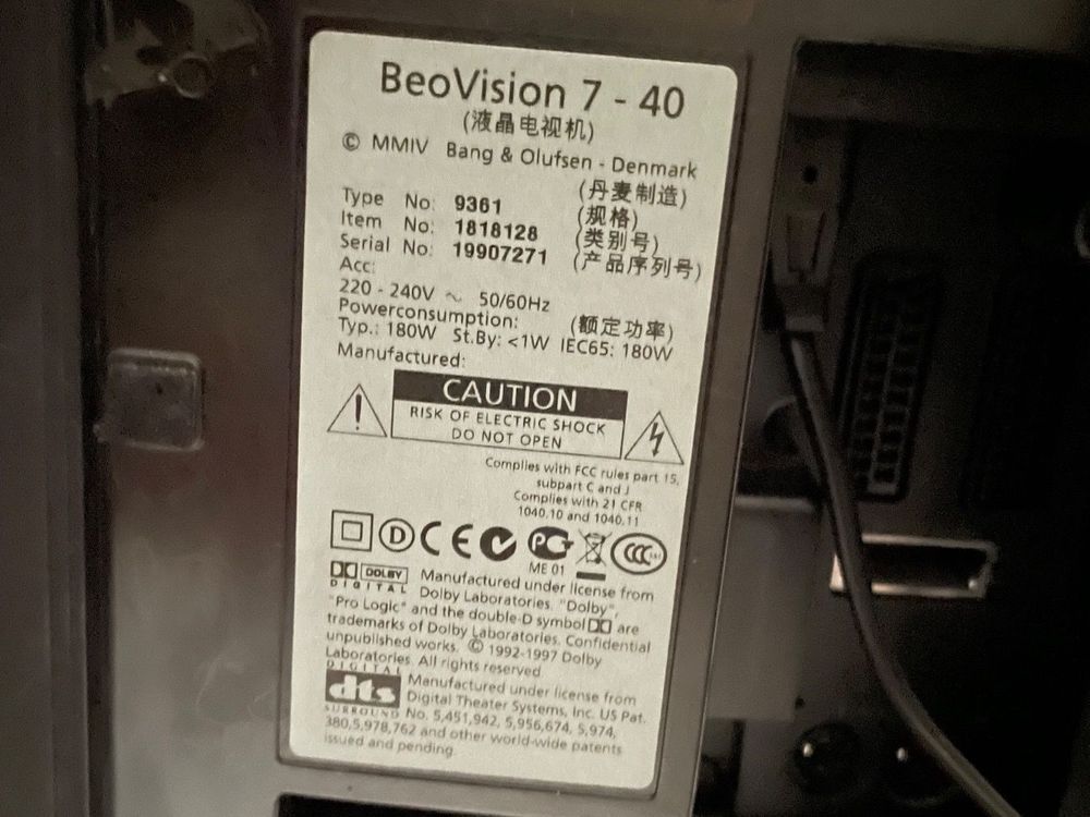 Bang & Olufsen Beo Vision 7 -40 TV (Gebraucht) in für CHF 270 – nur ...