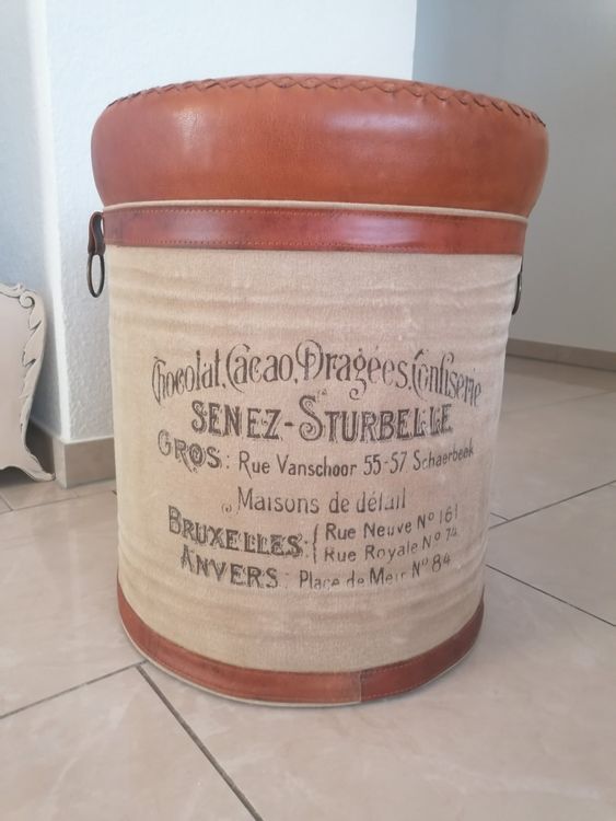 Retro Hocker Leder Sitzhocker rund (Gebraucht) in Jona für CHF 50 – nur ...