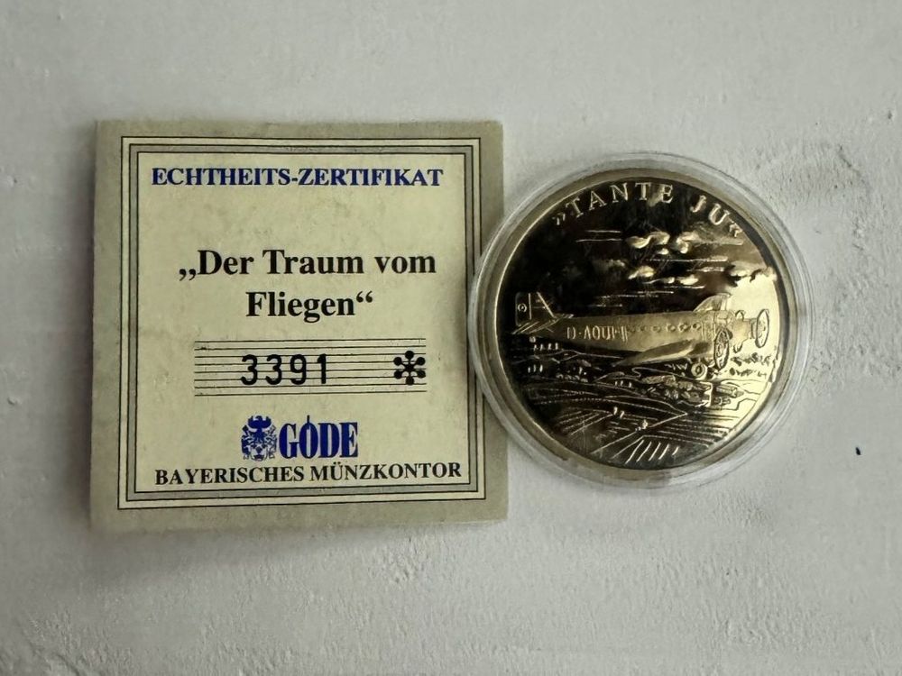Gedenkmünze, Der Traum vom Fliegen, Tante Ju 52, pp | Kaufen auf Ricardo