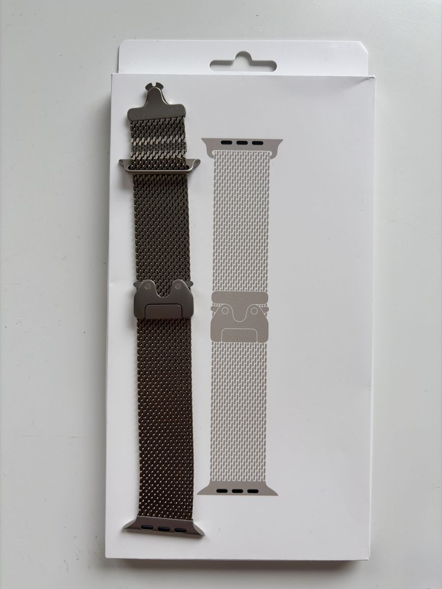 Apple Milanaise Armband 49mm Natural Titanium (Neu (gemäss Beschreibung ...