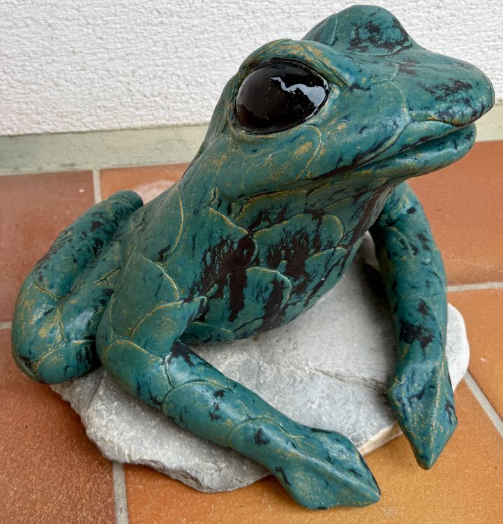 Keramik Frosch Gro