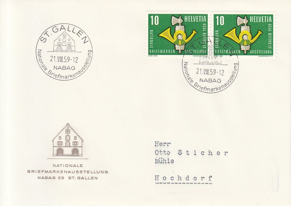 Sonderstempel S. 492 Nabag St. Gallen 1959 (Gebraucht) in für CHF 1 ...