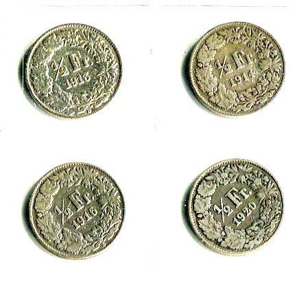 50 Rappen-Silbermünzen.Lot (Gebraucht) in Bachenbülach für CHF 9 – mit Lieferung auf Ricardo kaufen