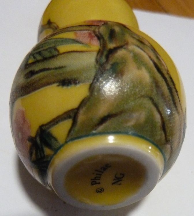 SCHÖNER GELBER PERFUME FLACON,--9 x 4 CM,--KEIN DEFEKT,-- (Gebraucht ...