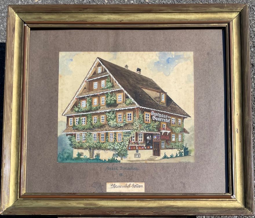 Andre Schindler (XX) Aquarell - Bauernhaus (Gebraucht) in Root für CHF 34 – nur Abholung auf ...