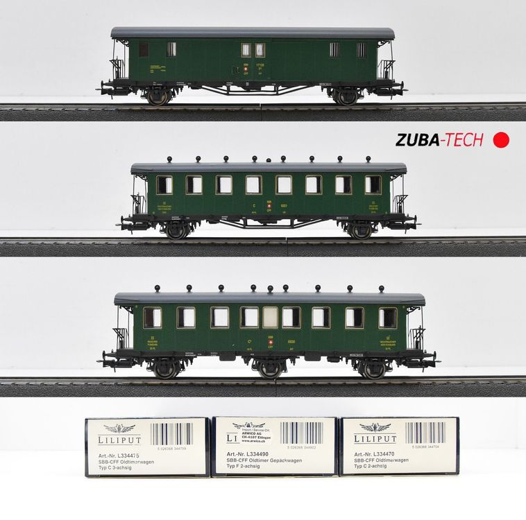 Liliput 3x Historische-Personenwagen SBB H0 GS mit OVP (Gebraucht) in St. Gallen für CHF 182 ...