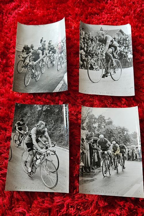 4 Vintage Rennrad Fotos, schwarz/weiss von Max Schellenberg | Kaufen ...