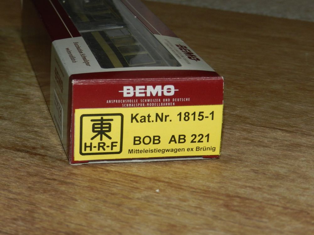 HRF Hersteller Bemo H0m Mitteleinstiegwagen der BOB (Neu und originalverpackt) in Jona für CHF ...