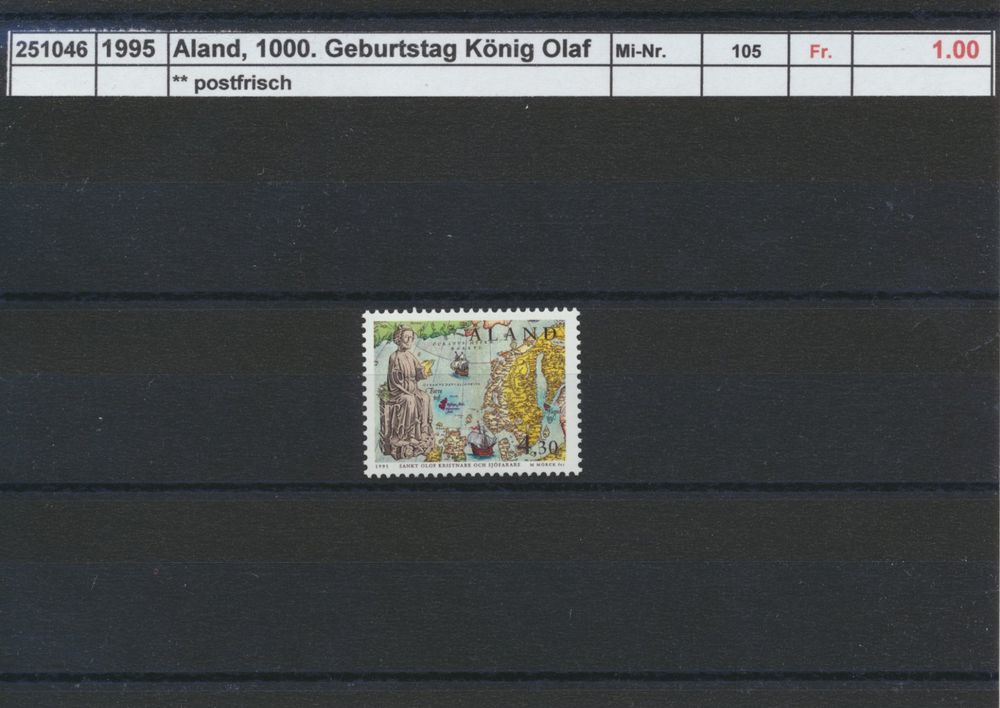 1995 Finnland - Aland, 1000. Geburtstag König Olaf (Neu (gemäss ...
