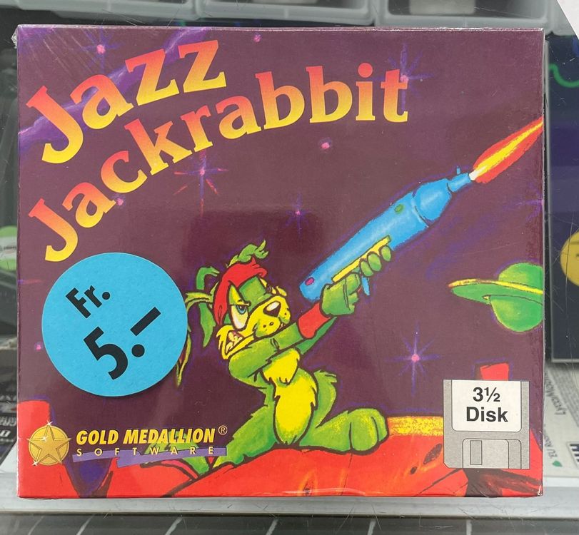 Jazz Jackrabbit PC Game, 3.5" Disk, Versiegelt, Rarität! (Neu und ...
