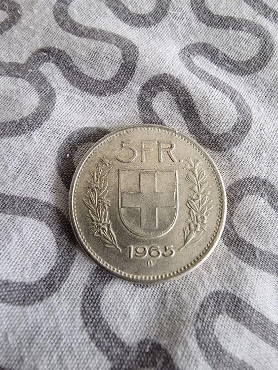 5Fr. Silbermünze Jahrgang 1965 (Gebraucht) in Buchs AG für CHF 8 – mit Lieferung auf Ricardo kaufen