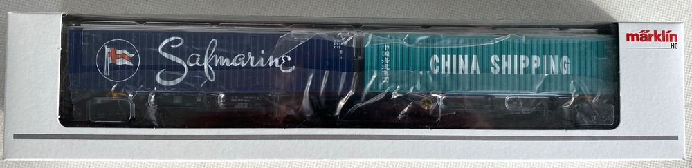 Märklin Doppelcontainerwagen Sggrss 47813 MFD Rail Rotkreuz (Neu und ...