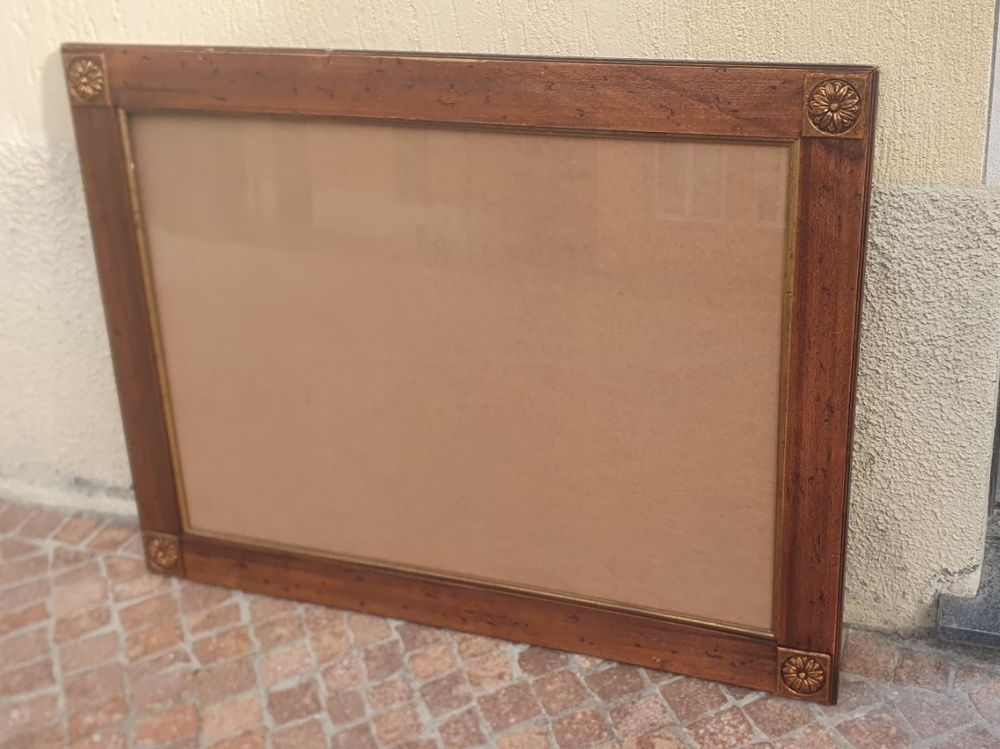 Grande cornice in legno con decorazioni dorate 117x85 cm (Usato) a ...
